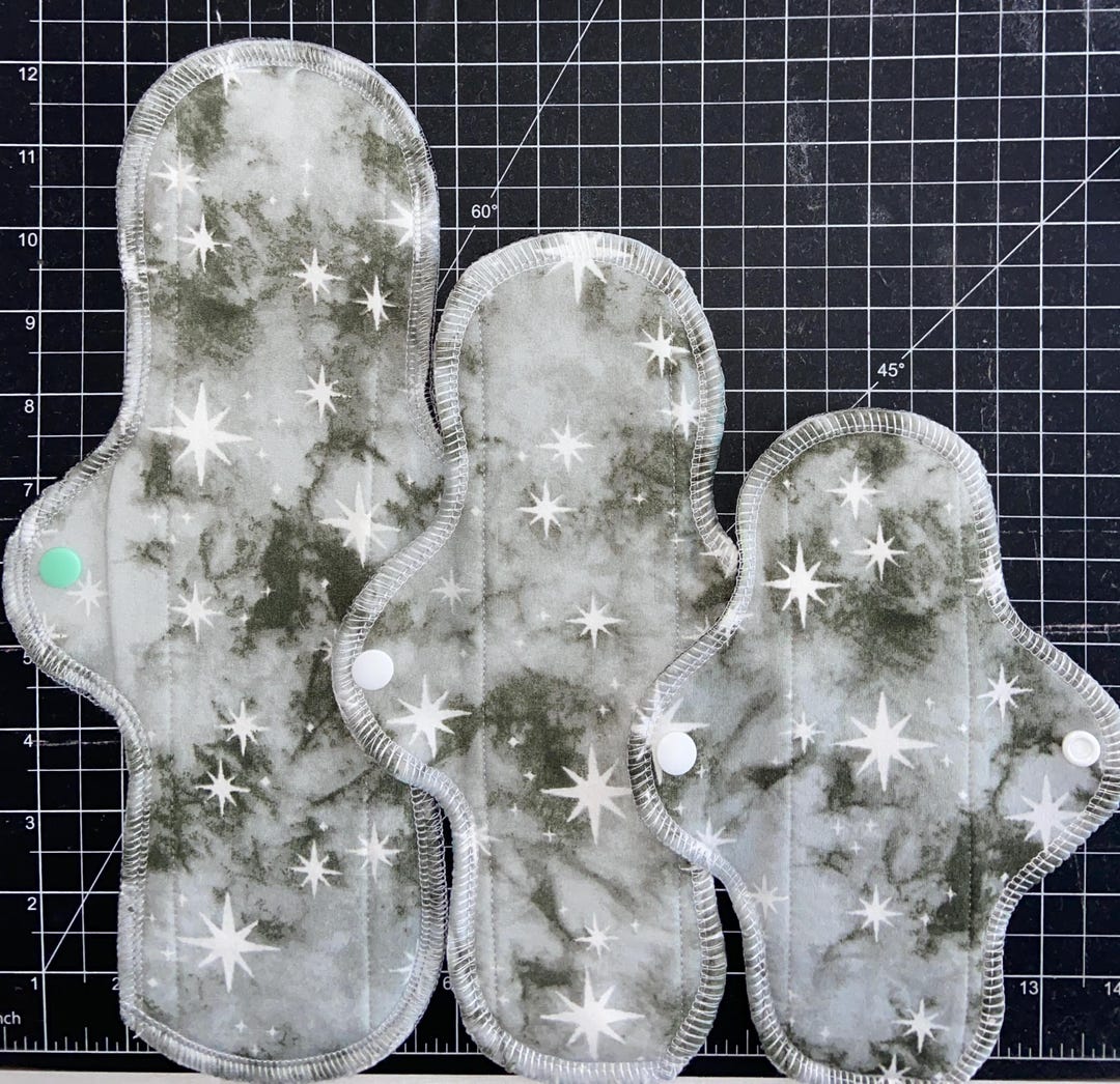 Soft Reusable Cloth Menstrual Pad Washable Period Pad Cotton Lycra ...