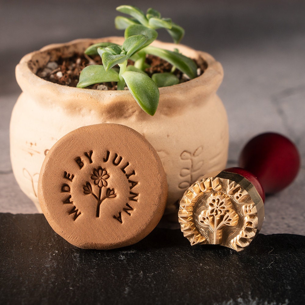 Custom Pottery Stamp, Initial Ceramic Stamp, Custom Clay Stamp, Custom ...