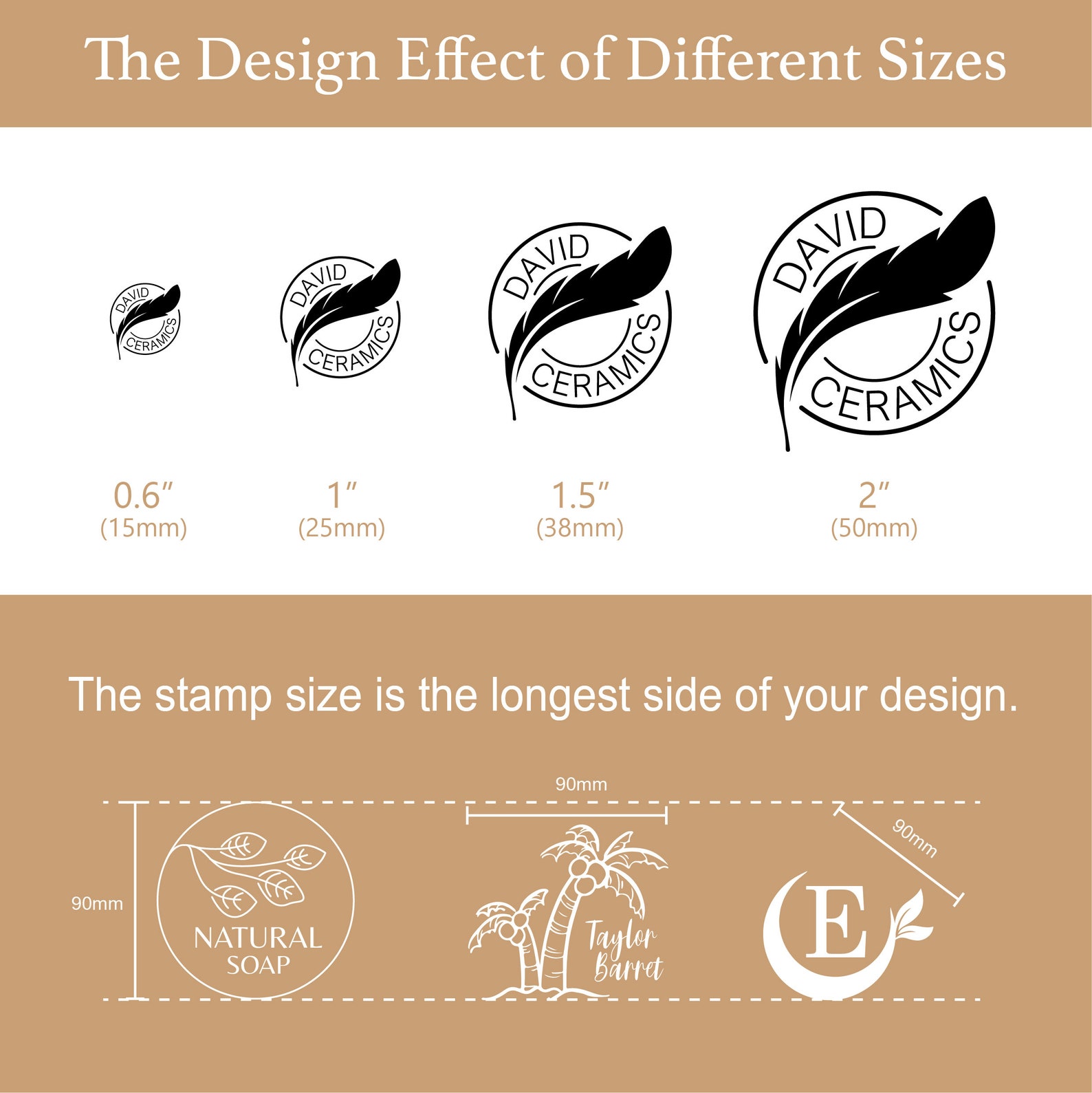 Custom Pottery Stamp, Highly Detailed Logo Designs,ceramic Stamp ...