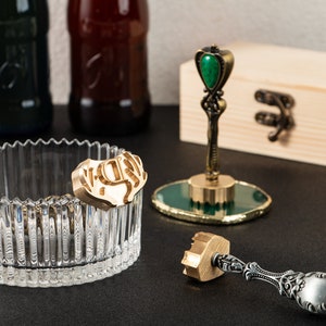 Cocktail Stamp, Bar Logo Stamp, Initials Ice Stamp,custom Ice Cube ...