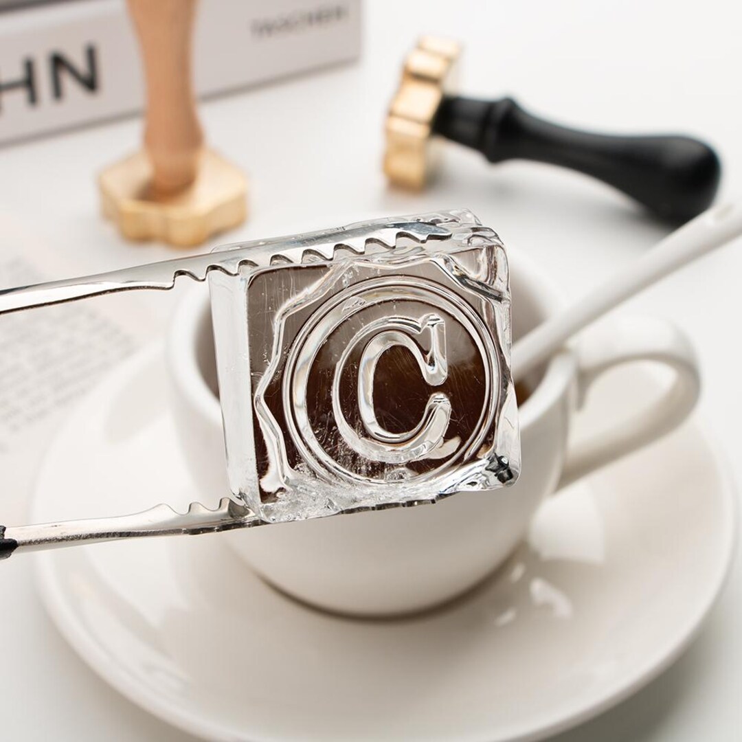 Initial Letter Ice Cube Stamp,custom Ice Cube Stamp for Business,ice ...