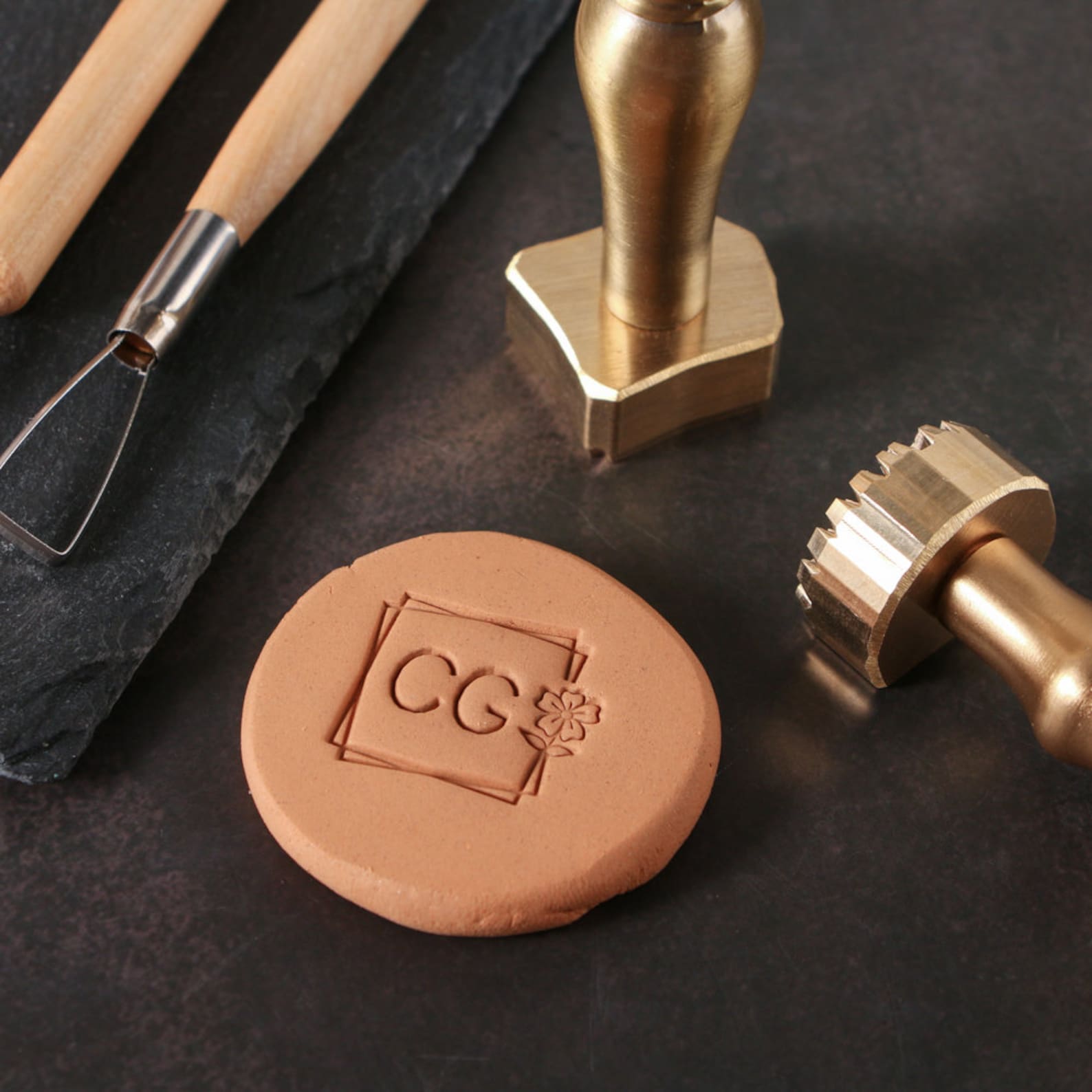 Custom Pottery Stamp, Highly Detailed Logo Designs,ceramic Stamp ...