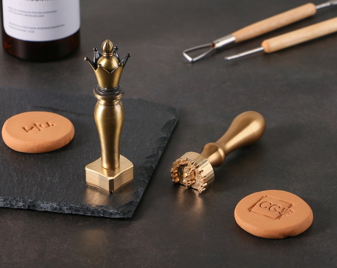 Custom Logo Stamp, Clay Signature Custom, Brass Stamp for Pottery ...