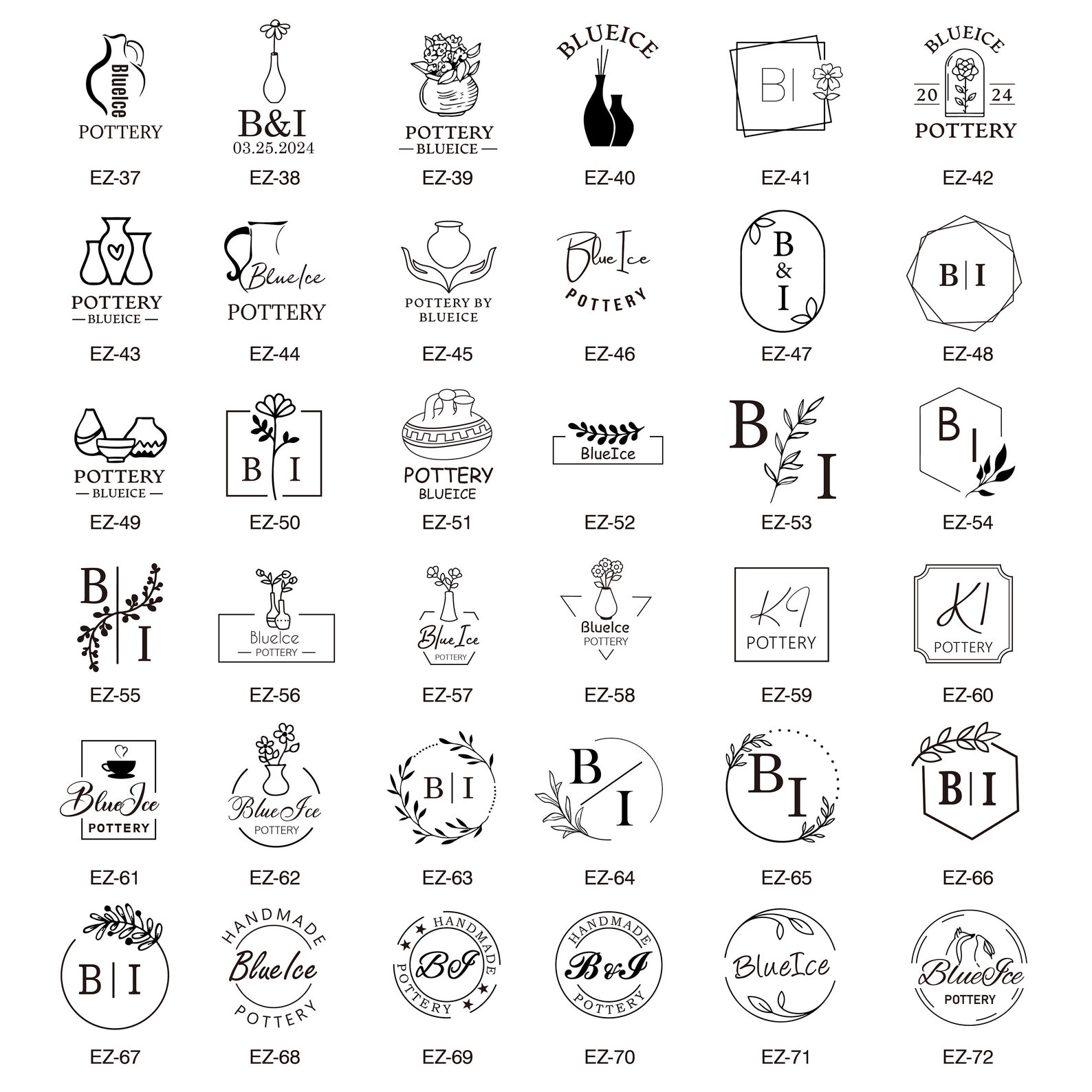 Custom Pottery Stamp, Highly Detailed Logo Designs,ceramic Stamp ...