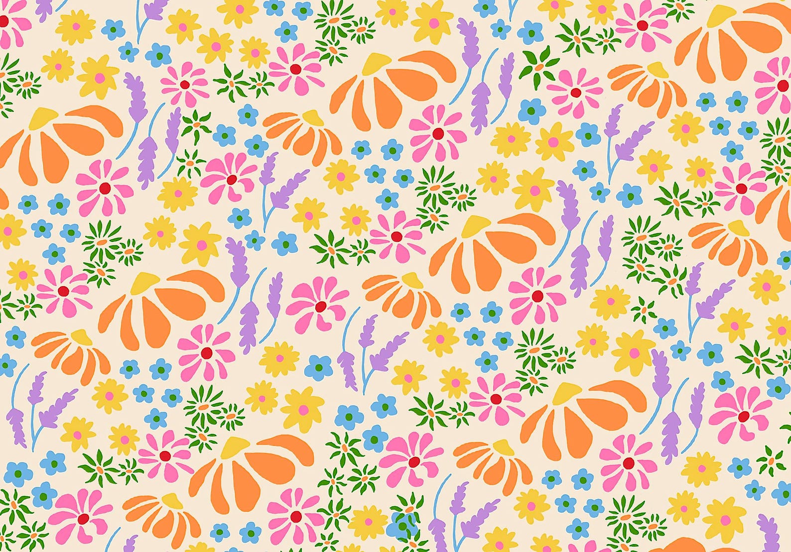 Colourful Flowers Digital Print - Etsy