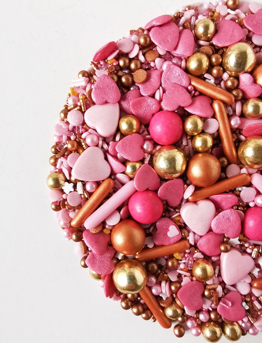 Cake Toppers Edible Luxury Rose Gold PINK Brown Sprinkles Barbie ...