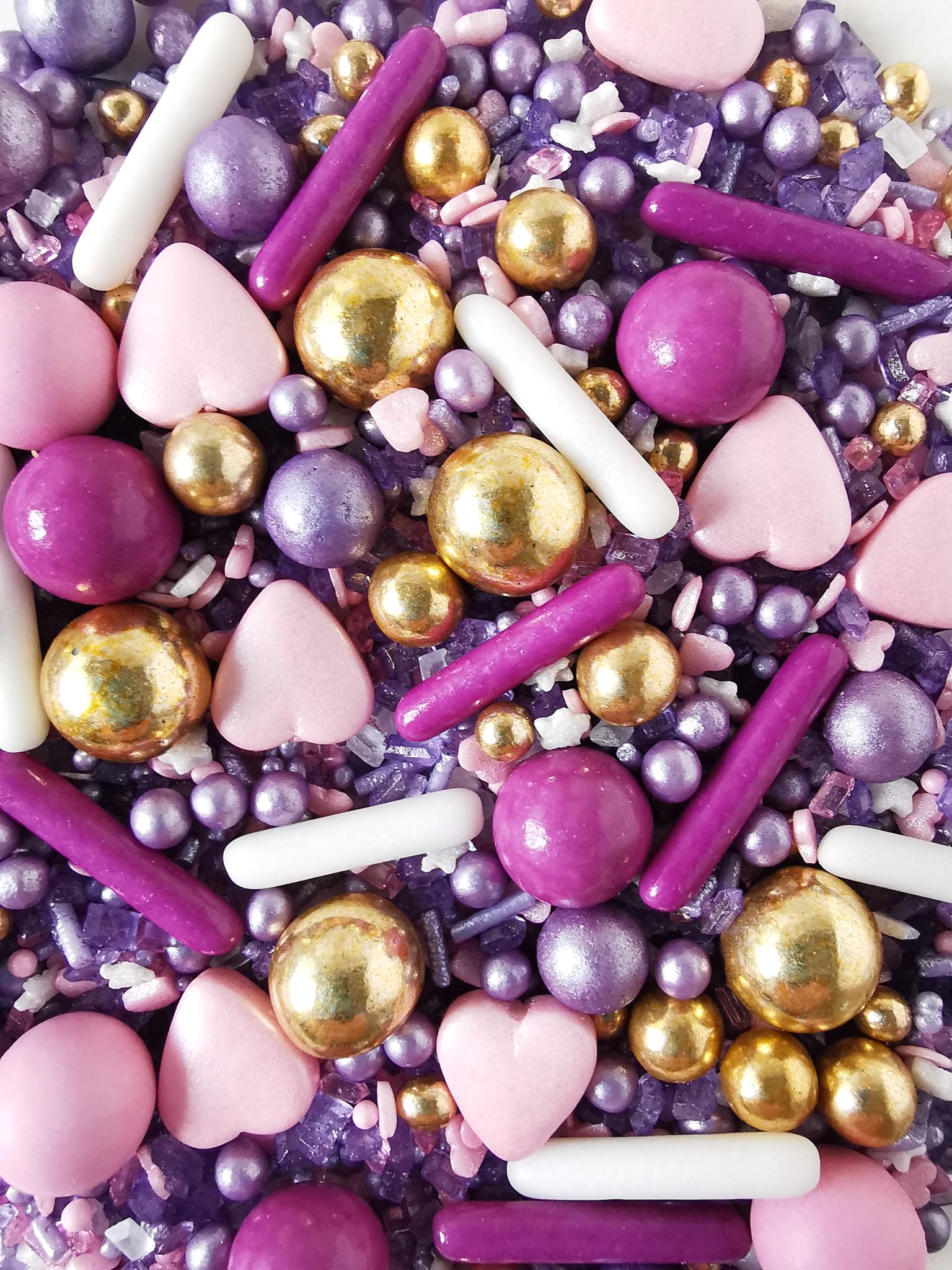 Cake Sprinkles Edible PINK GOLD Violet Purple Unicorn Cake Decoration ...