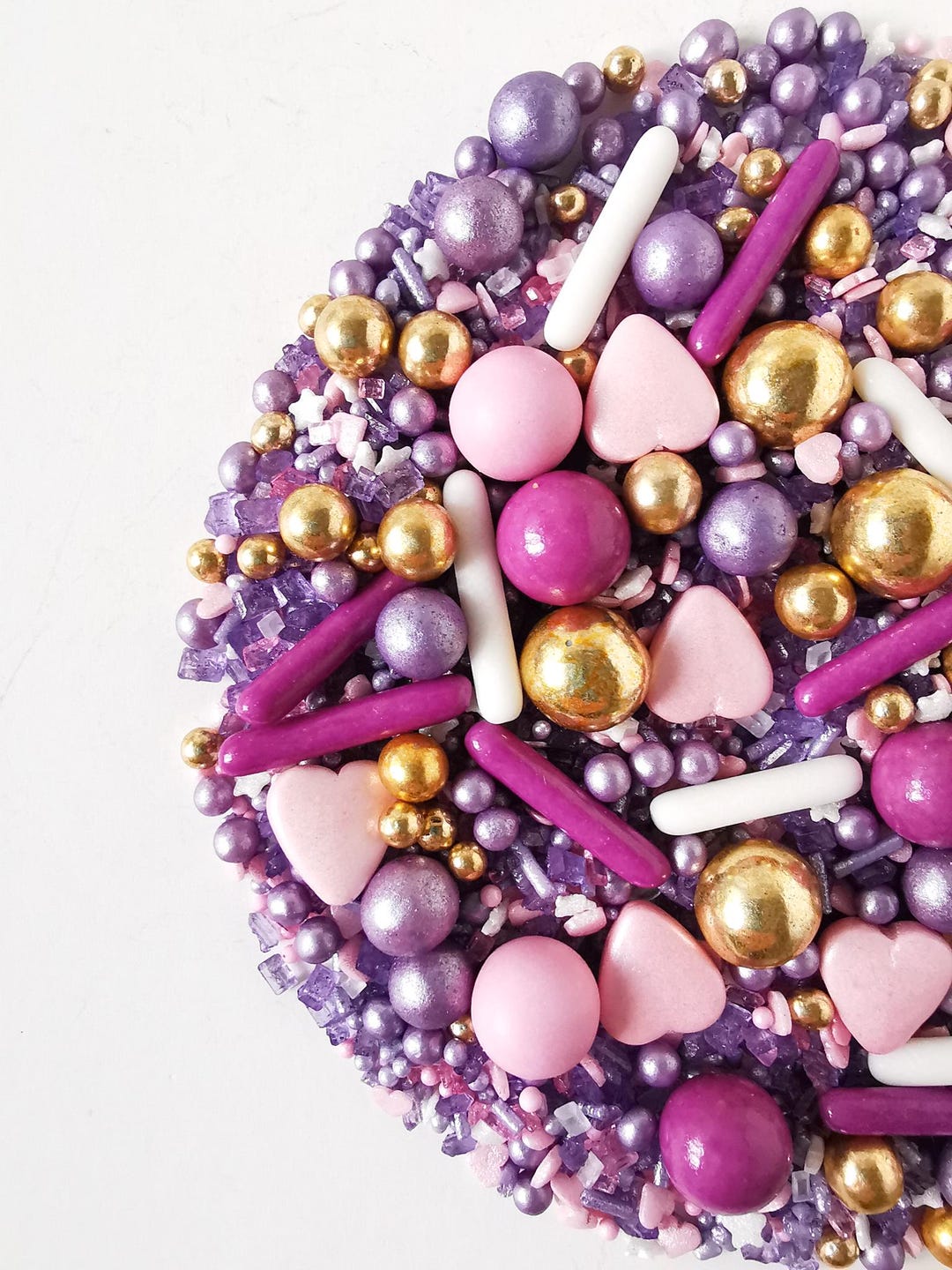 Cake Sprinkles Edible PINK GOLD Violet Purple Unicorn Cake Decoration ...