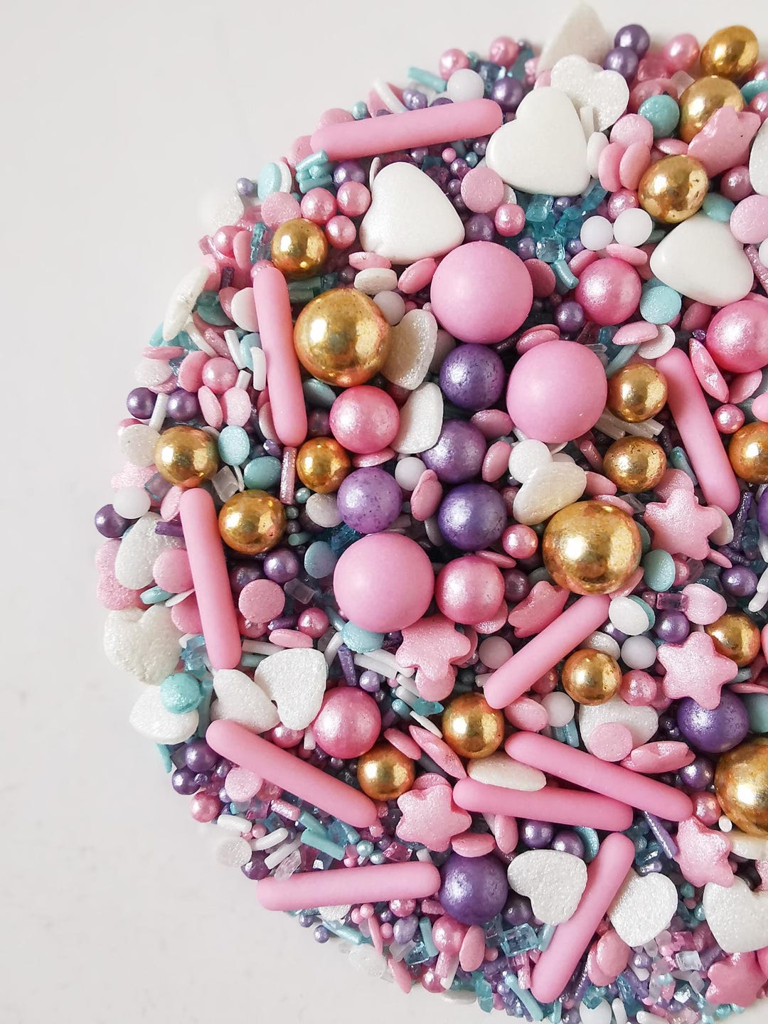 Cake Sprinkles Pink Gold Turquoise Purple Unicorn Party Cake Decoration ...