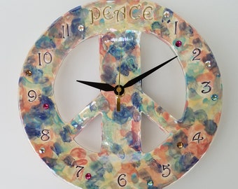Peace Sign Clock | Etsy