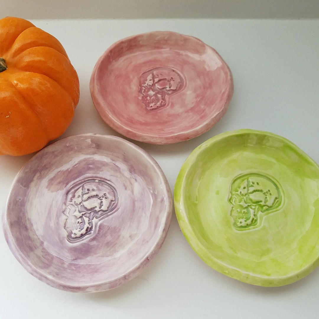 Skull Design/skulls/halloween Skull Dish/skull Trinket Dish/halloween ...