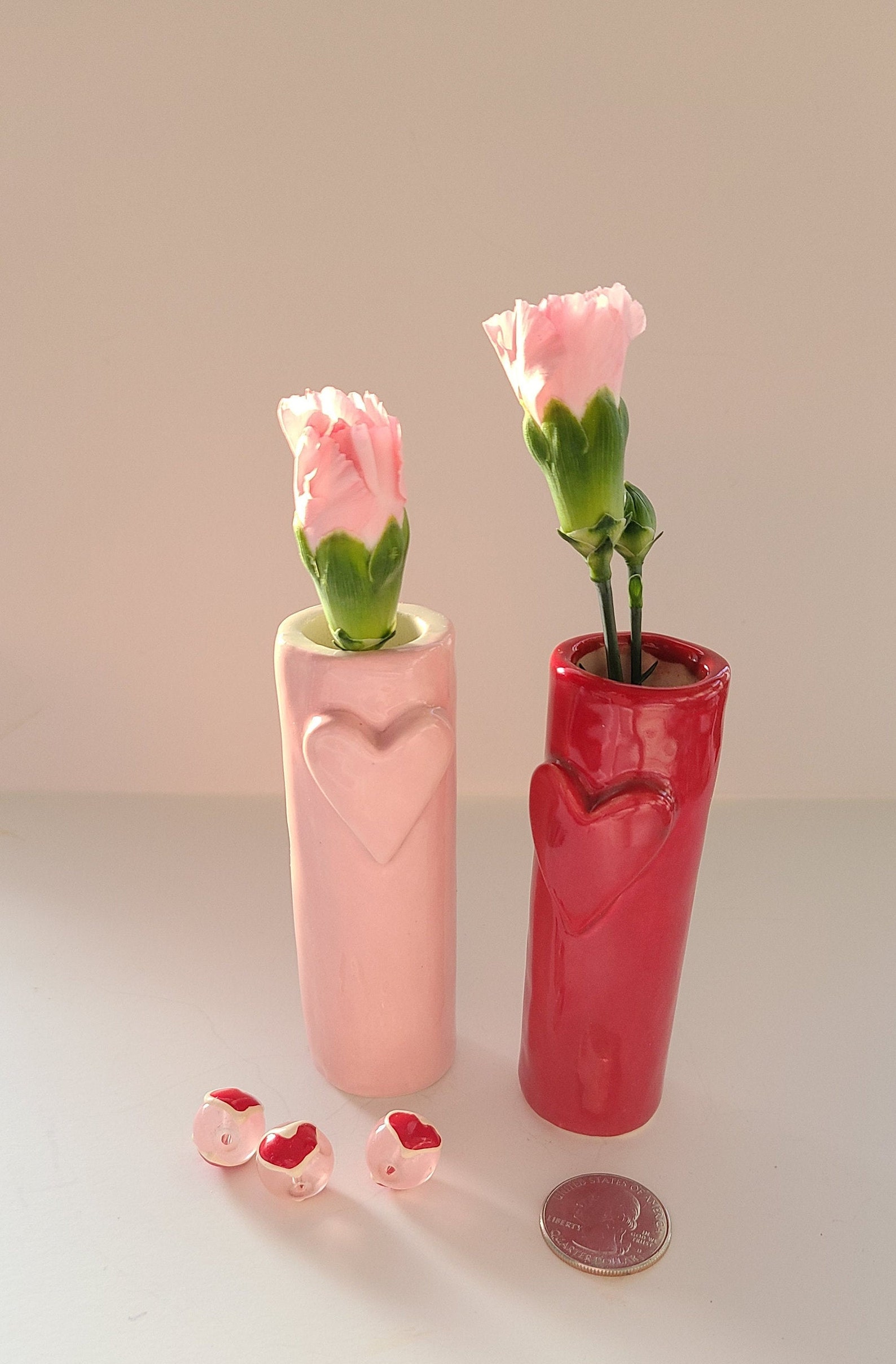 Hearts Valentine Gift /bud Vase Minimalist/ Ceramic Handmade - Etsy