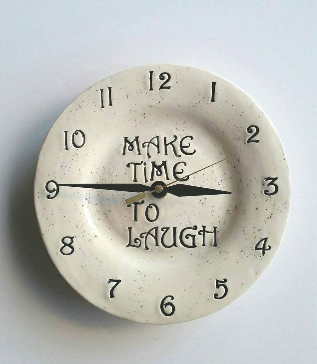 Clock Ceramic 8" Make Time to Laugh Fun Home Decor Comedian Gift. Part ...