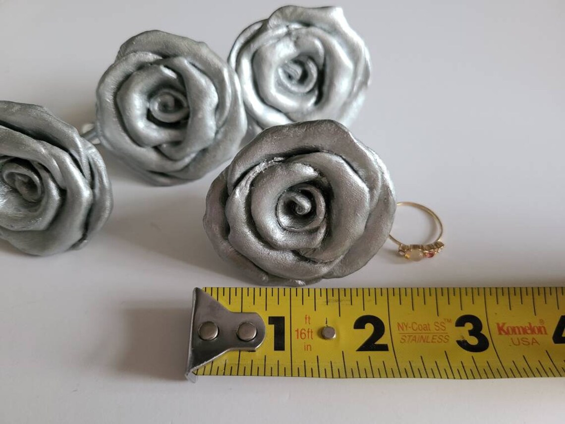 Magnets Rose Magnets Satin Golds Rose Flower Hardware Ceramic Magnets ...