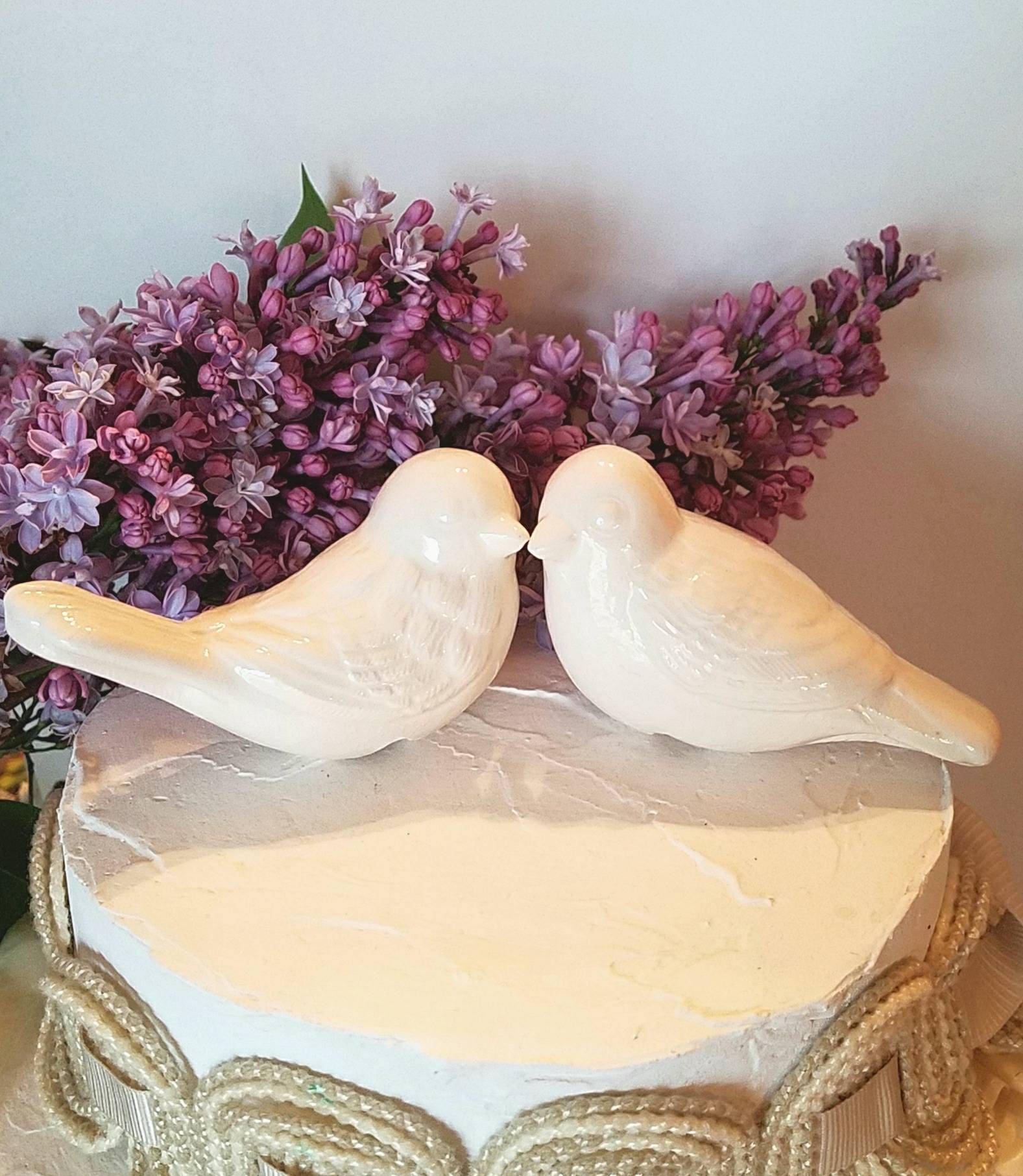 Bird Cake Topper/detail Elegant Ivory Wedding Cake Topper/vintage ...