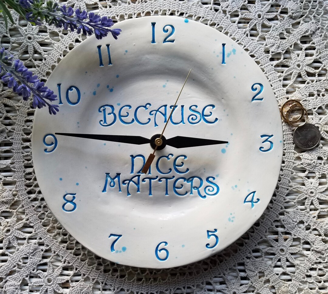 Inspirational Wall Clock Office Clock With Saying Ceramic 8" Home Decor ...