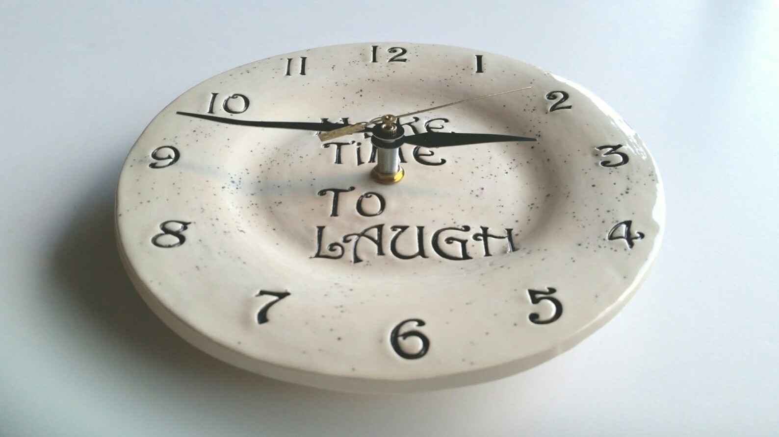 Clock Ceramic 8" Make Time to Laugh Fun Home Decor Comedian Gift. Part ...