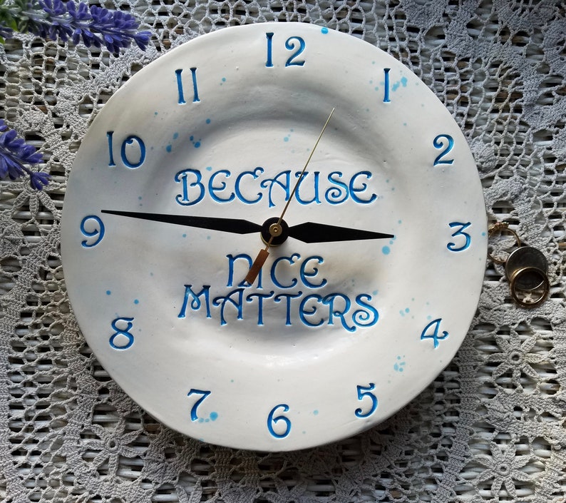 Inspirational Wall Clock Office Clock With Saying Ceramic | Etsy