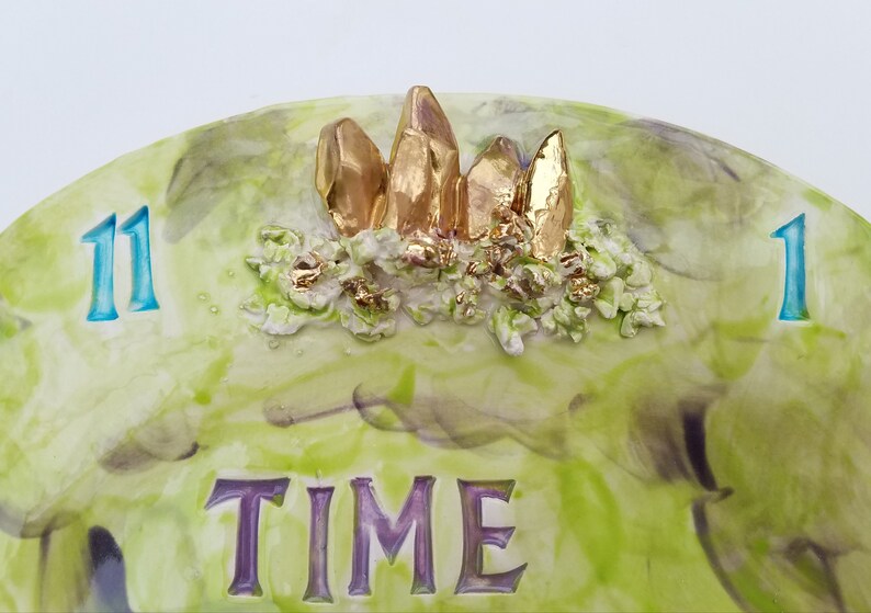 Clock Inspirational Ceramic Wall Clock 10 22K Gold | Etsy