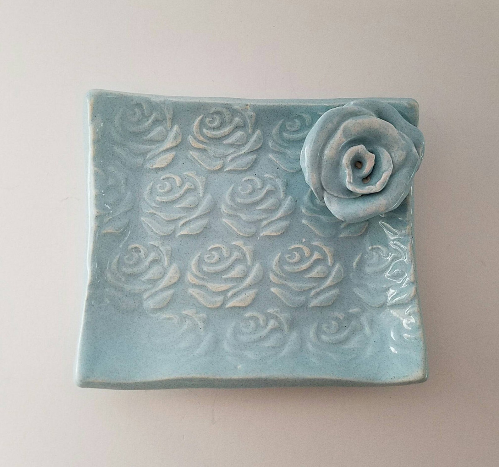 Bridesmade Gift Rose Design Trinket Dish Ceramic Dish Holiday Gift ...