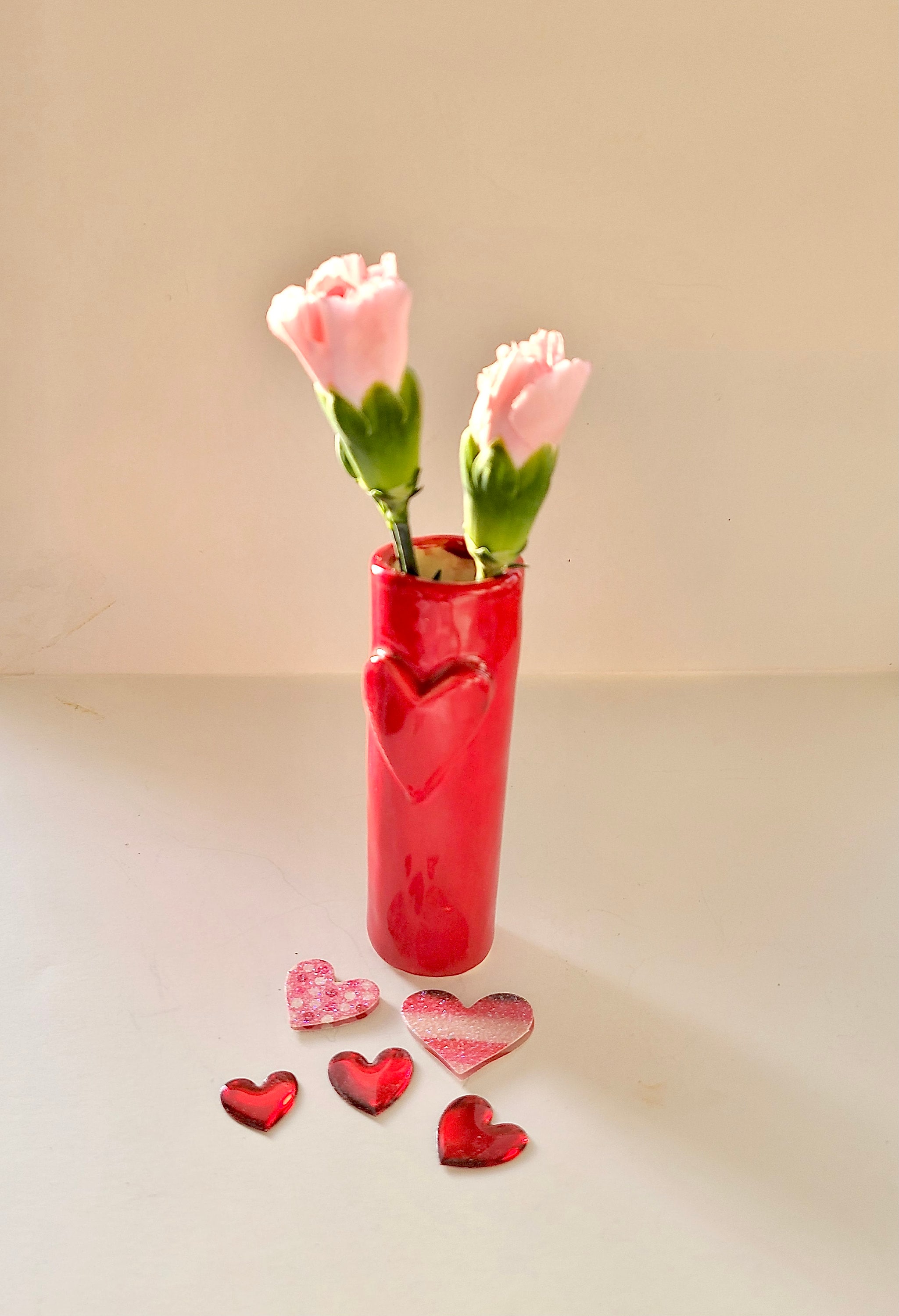 Hearts Valentine Gift /bud Vase Minimalist/ Ceramic Handmade - Etsy