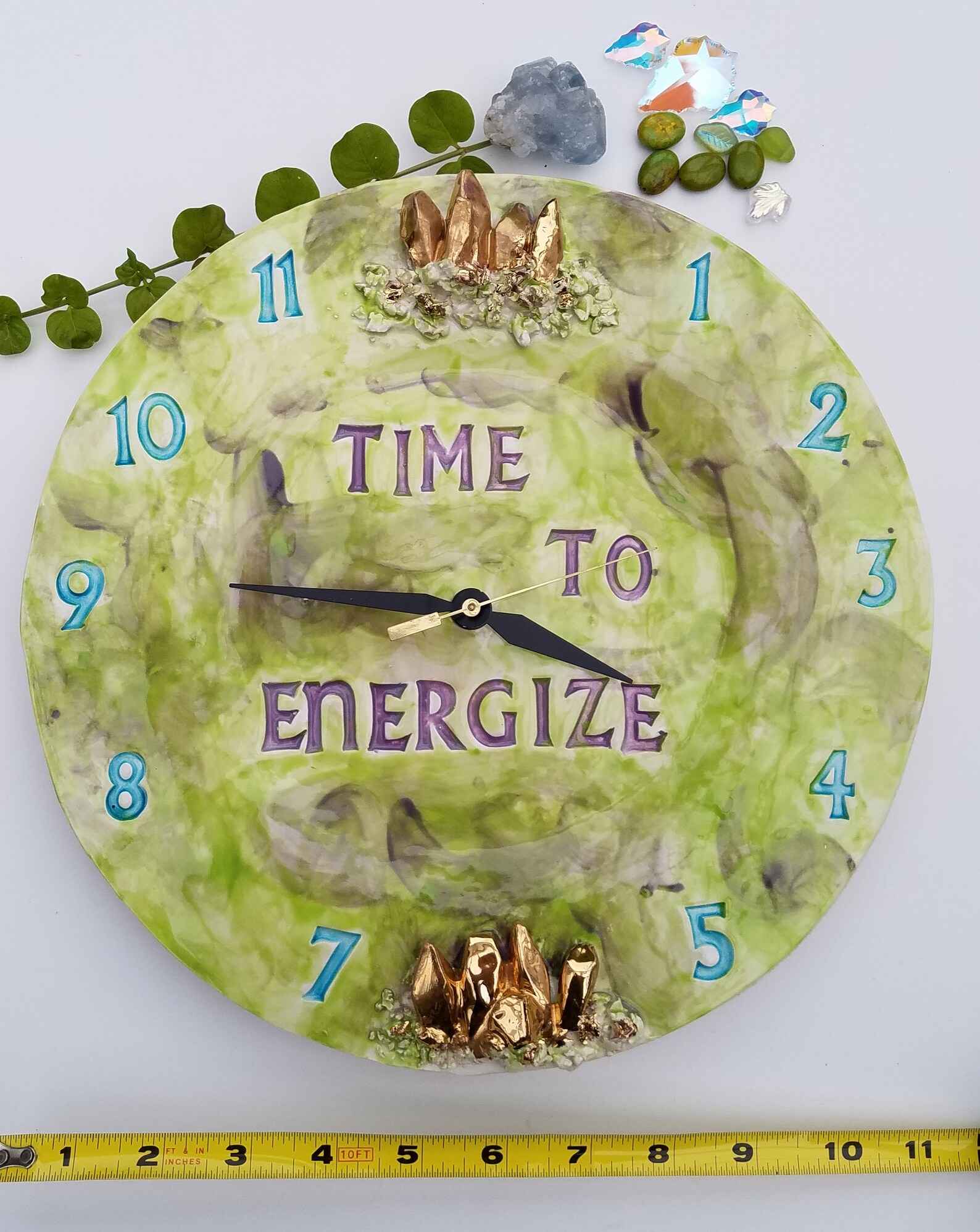 Clock Inspirational Ceramic Wall Clock 10 22K Gold | Etsy