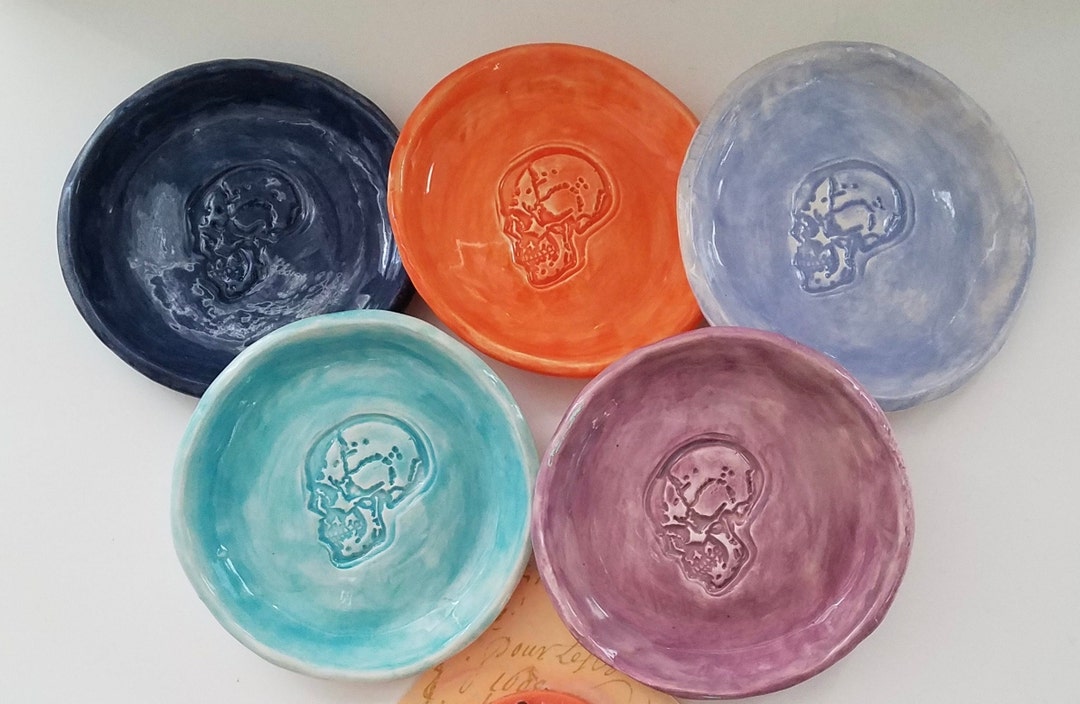 Skull Design/skulls/halloween Skull Dish/skull Trinket Dish/halloween ...