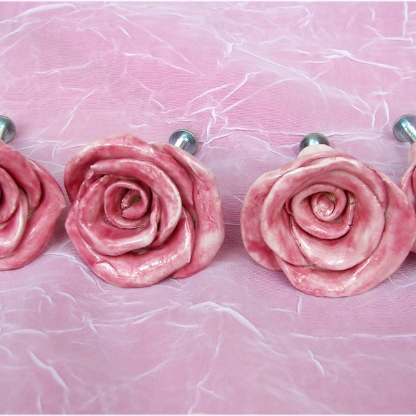 Rose Drawer Pulls - Etsy
