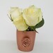 Vase Handmade Ceramic Rose Gold Metallic Finish Rose Design - Etsy