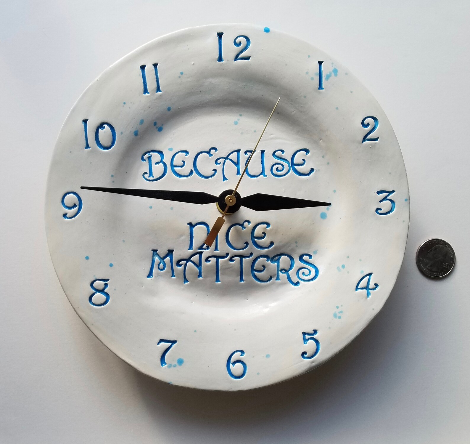 Inspirational Wall Clock Office Clock With Saying Ceramic | Etsy