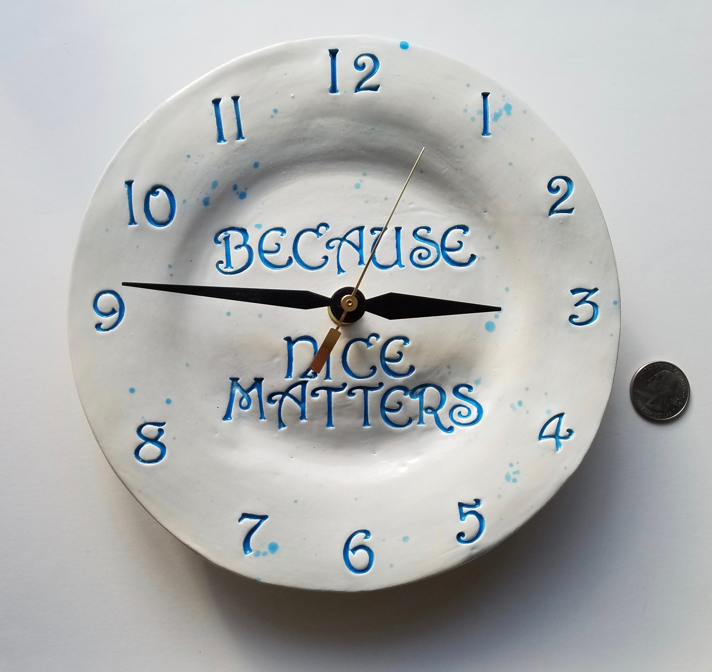 Inspirational Wall Clock Office Clock With Saying Ceramic | Etsy