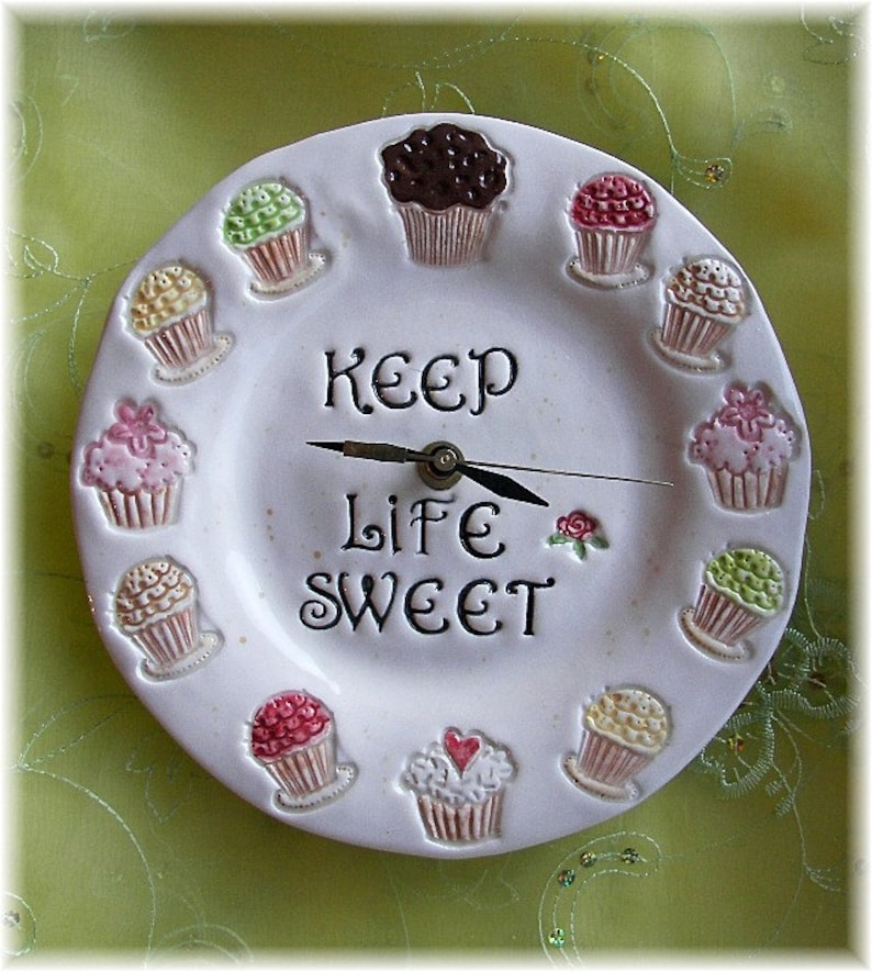 Clock Ceramic Cupcake Design Bakery Decor Kitchen Decor Home - Etsy
