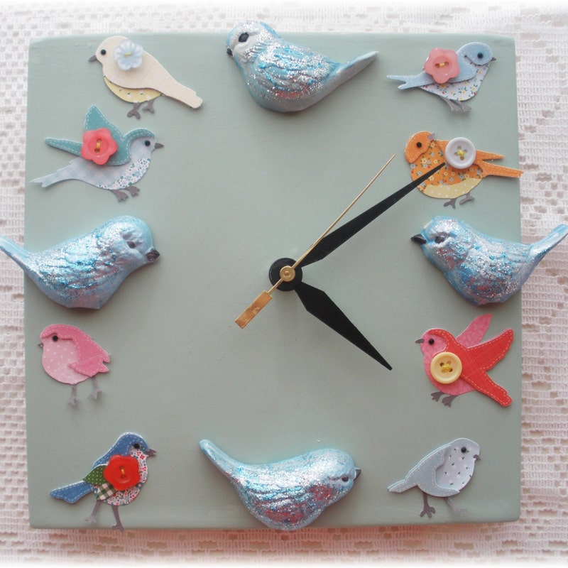 Birds Wall Clock - Etsy