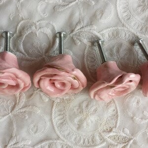Rose Knobs Mint Green Hardware Drawer Pulls Cabinet Hardware Nursery ...
