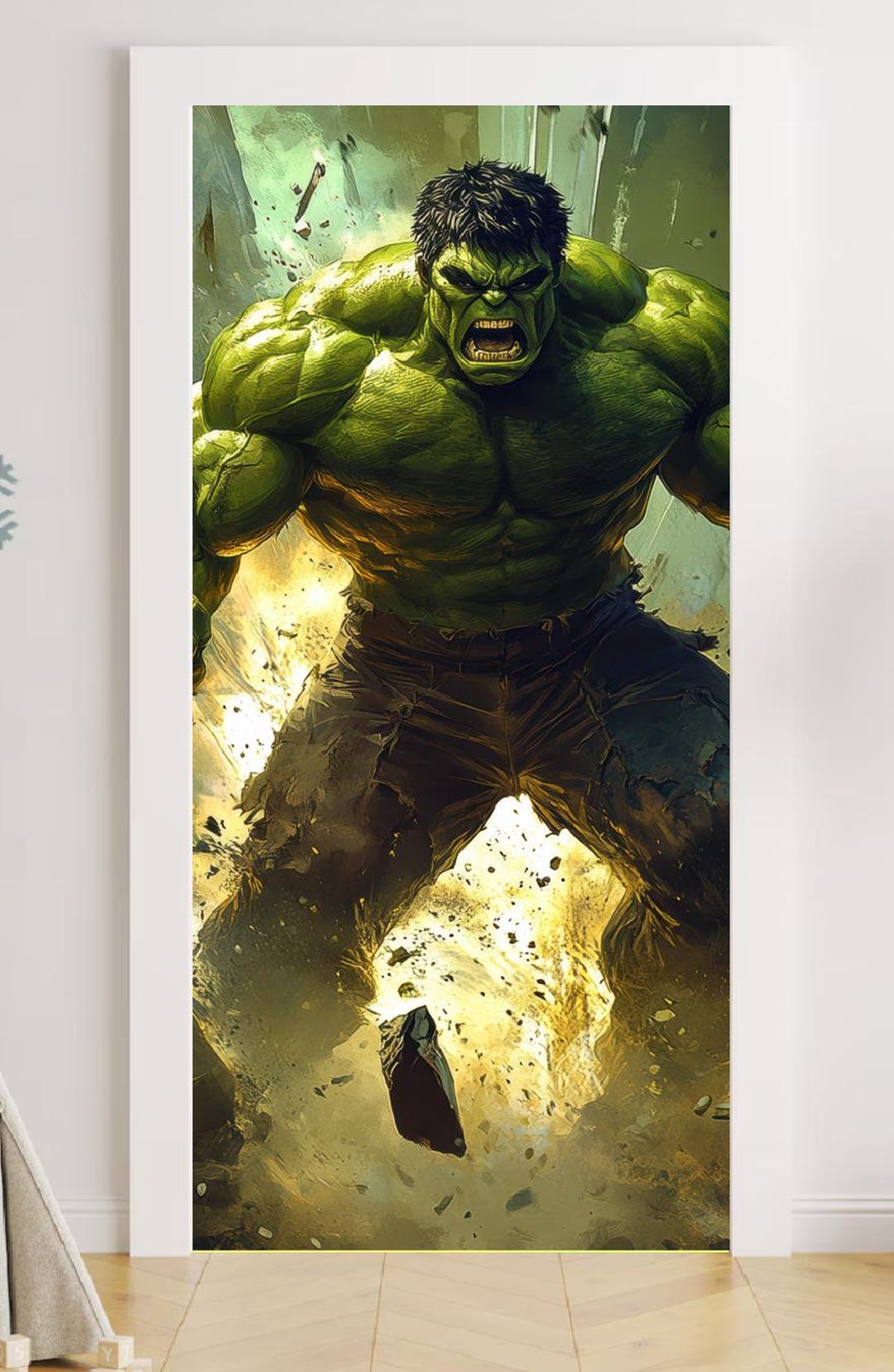 Hulk Super Hero Door Sticker - Etsy