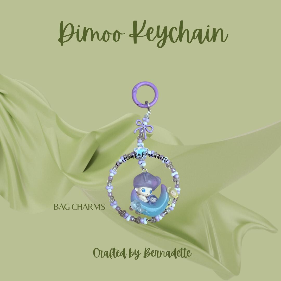 Dimoo Moon Keychain - Etsy