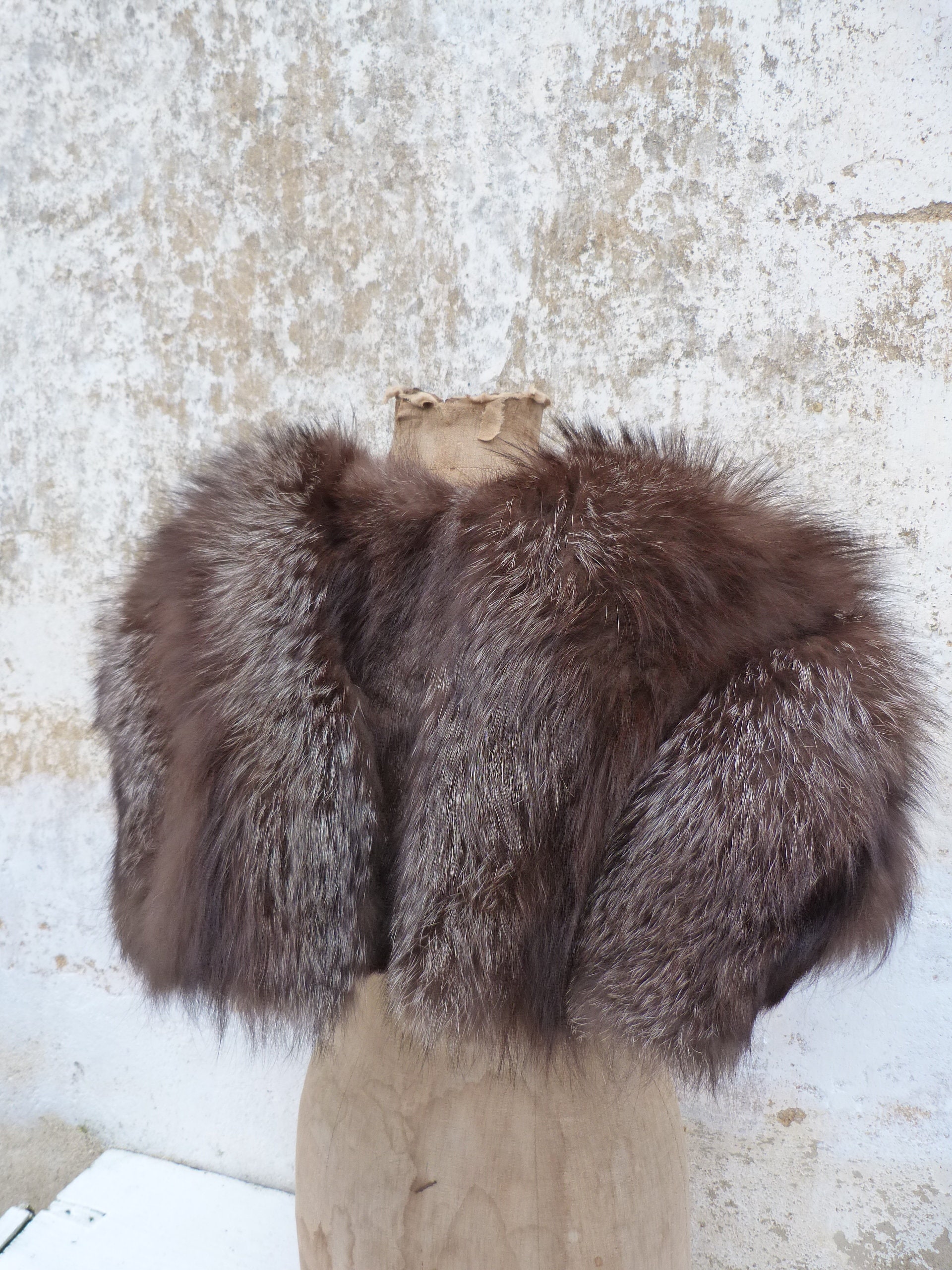 Vintage Antique 1930s/1950s French silver fox fur stole wrap | Etsy