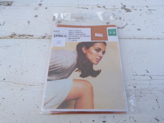 Vintage 1070 bas beige foncé taille 2 37/38 - Etsy France