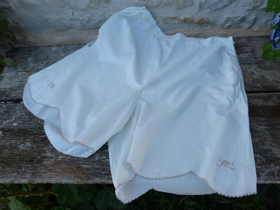Vintage 1920s Italian Soft Yellow Cotton Bloomers With Embroideries ...