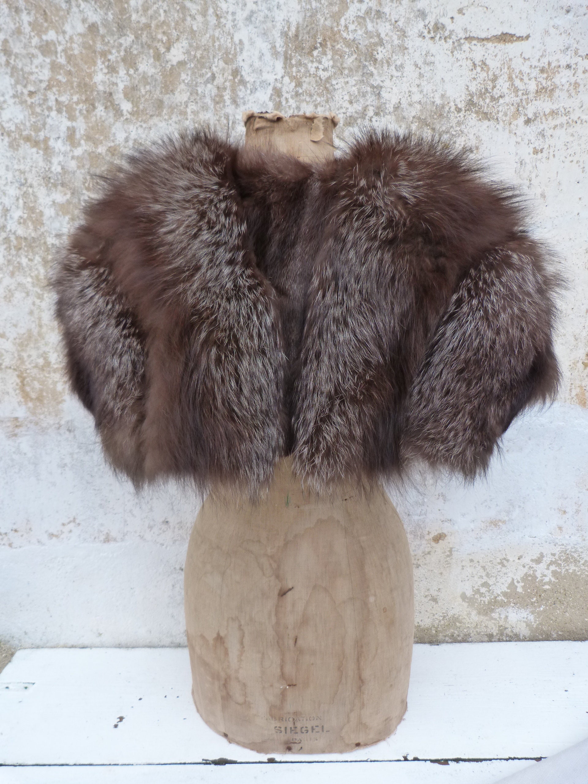 Vintage Antique 1930s/1950s French silver fox fur stole wrap | Etsy