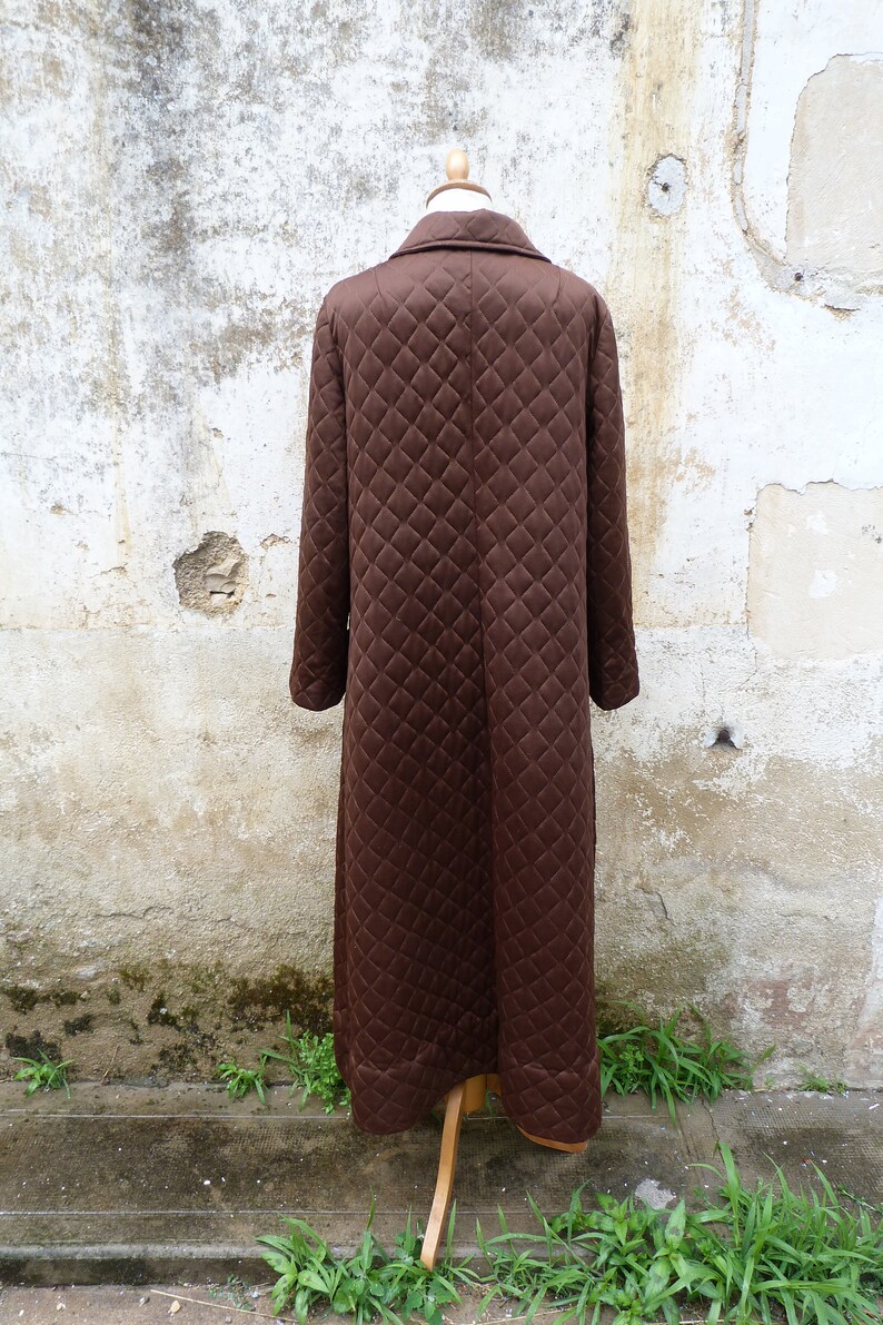 Vintage 1960/1970 French Quilted Brown Robe With Folk Trims - Etsy