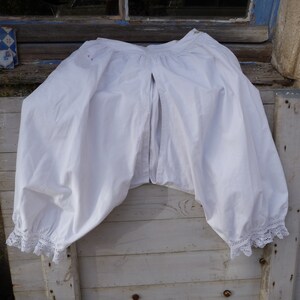 Vintage Antique 1900s Victorian French Bloomers Open Crotch White ...