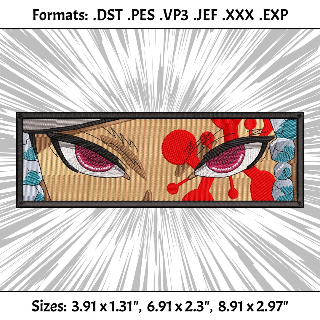 Embroidery Tengen Uzui Design 1 Anime Kimetsu No Yaiba - Etsy
