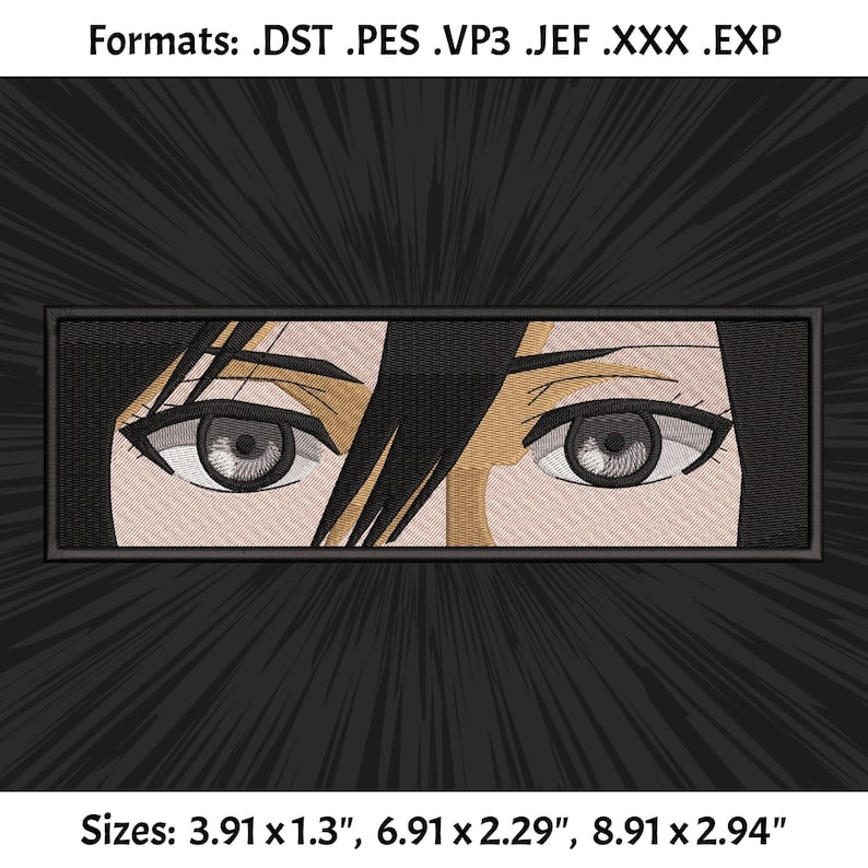 Embroidery Mikasa Ackerman Eyes Design 47 Anime Attack on Titan ...