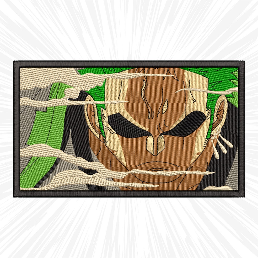 Embroidery Roronoa Zoro Design 120 Anime One Piece Inspired, Digital ...