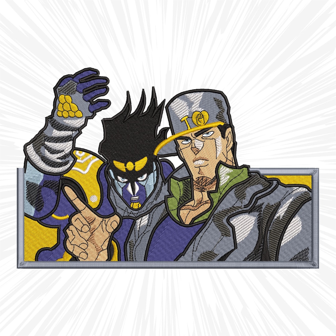 Embroidery Jotaro Kujo Design 74 Anime Jojo's Bizarre Inspired, Digital ...
