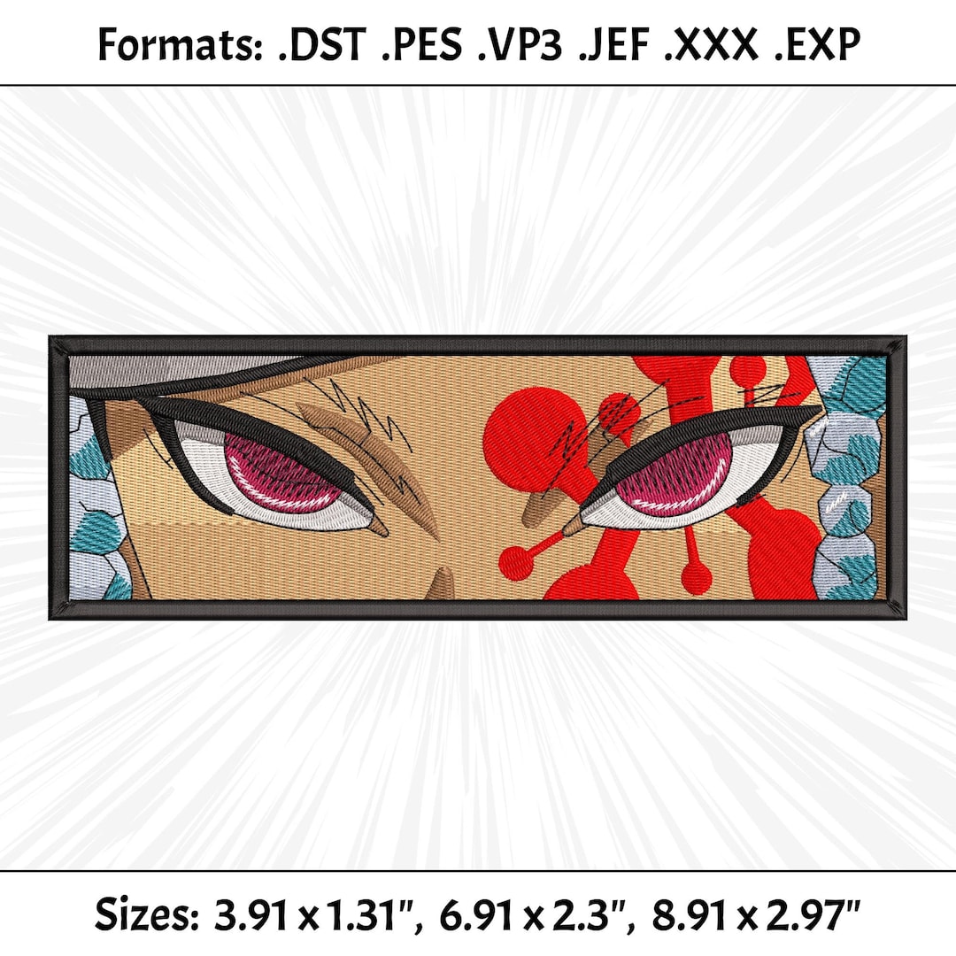 Embroidery Tengen Uzui Eyes Design 1 Anime Kimetsu No Yaiba - Etsy