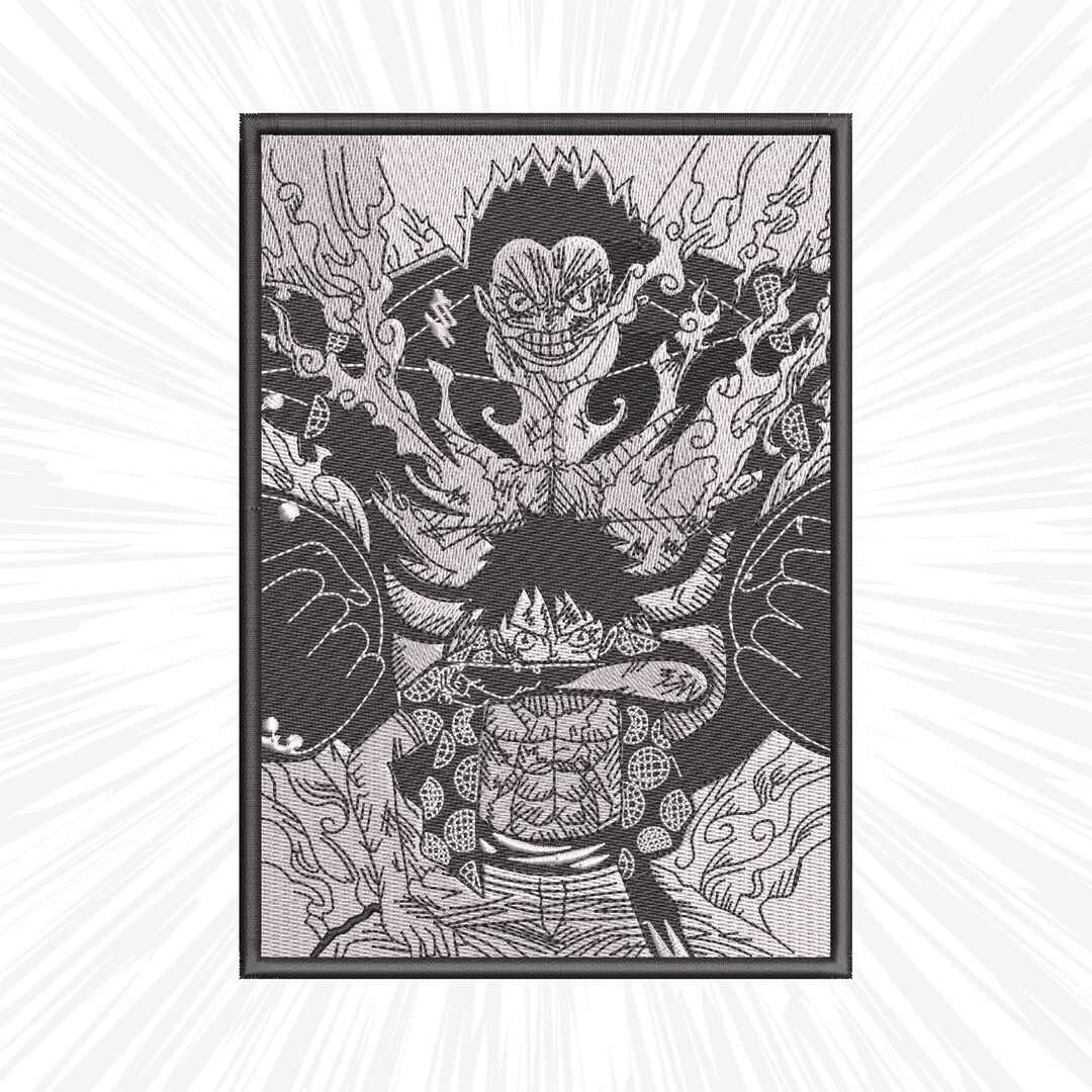 Embroidery Monkey D. Luffy Box Design 132 Anime One Piece Inspired ...