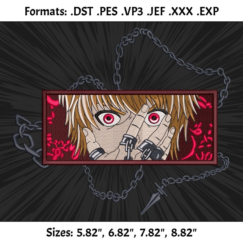 Embroidery Kurapika Design 80 Anime Hunter X Hunter Inspired, Digital ...