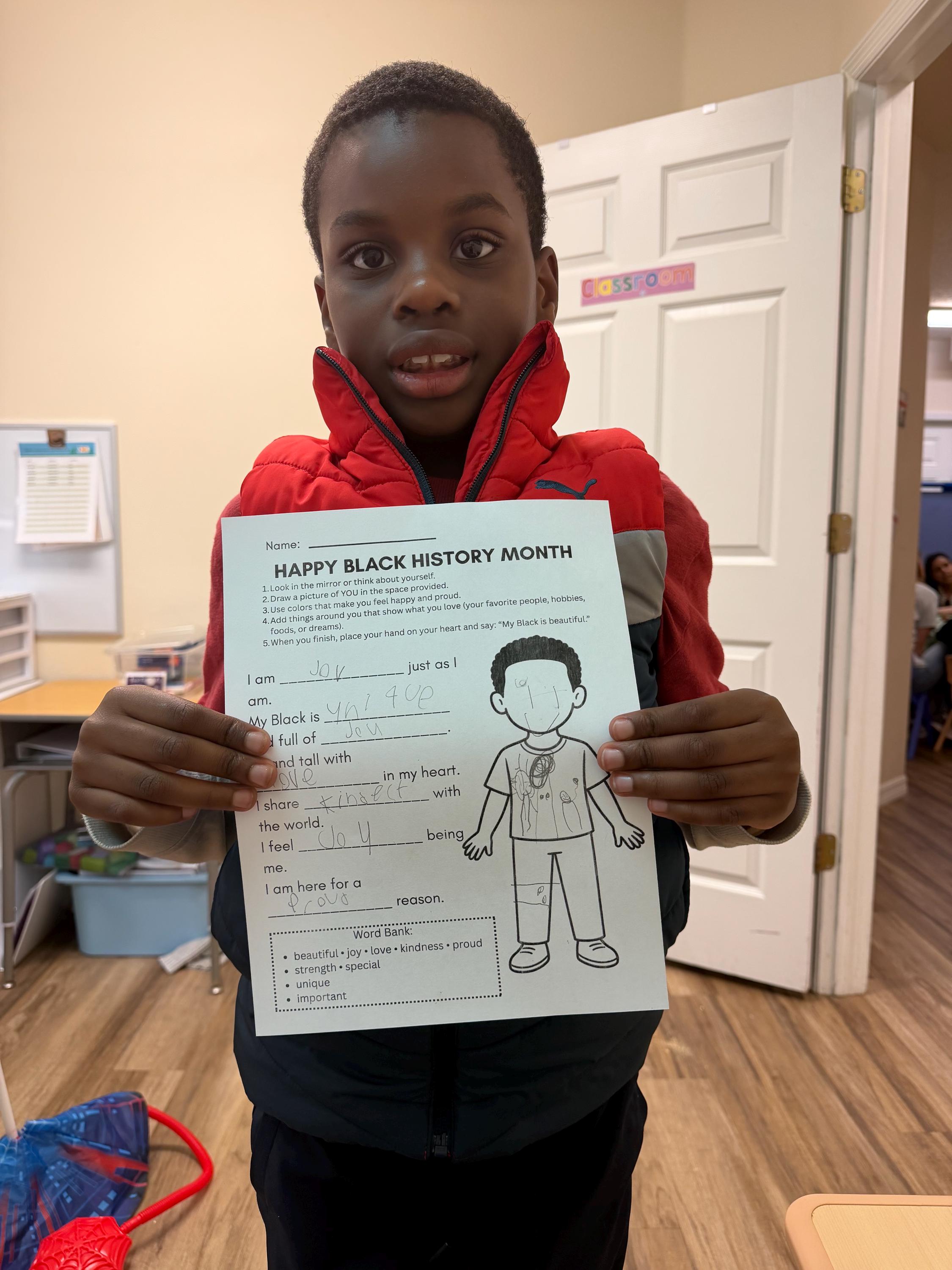 Black History Month Fill-in-the-blank & Self Portrait Printable ...